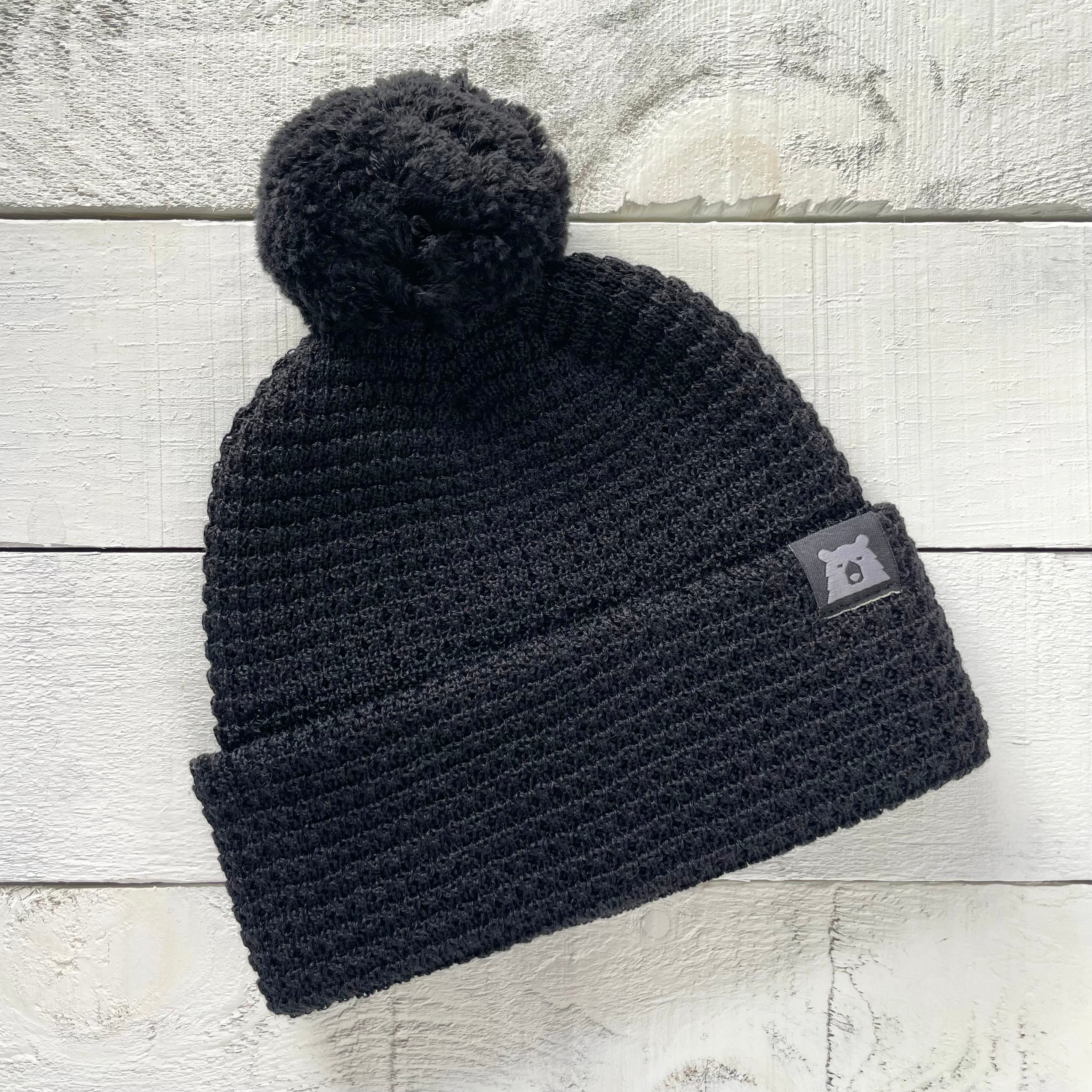 Merino Wool Pom Toque - Black – North Standard