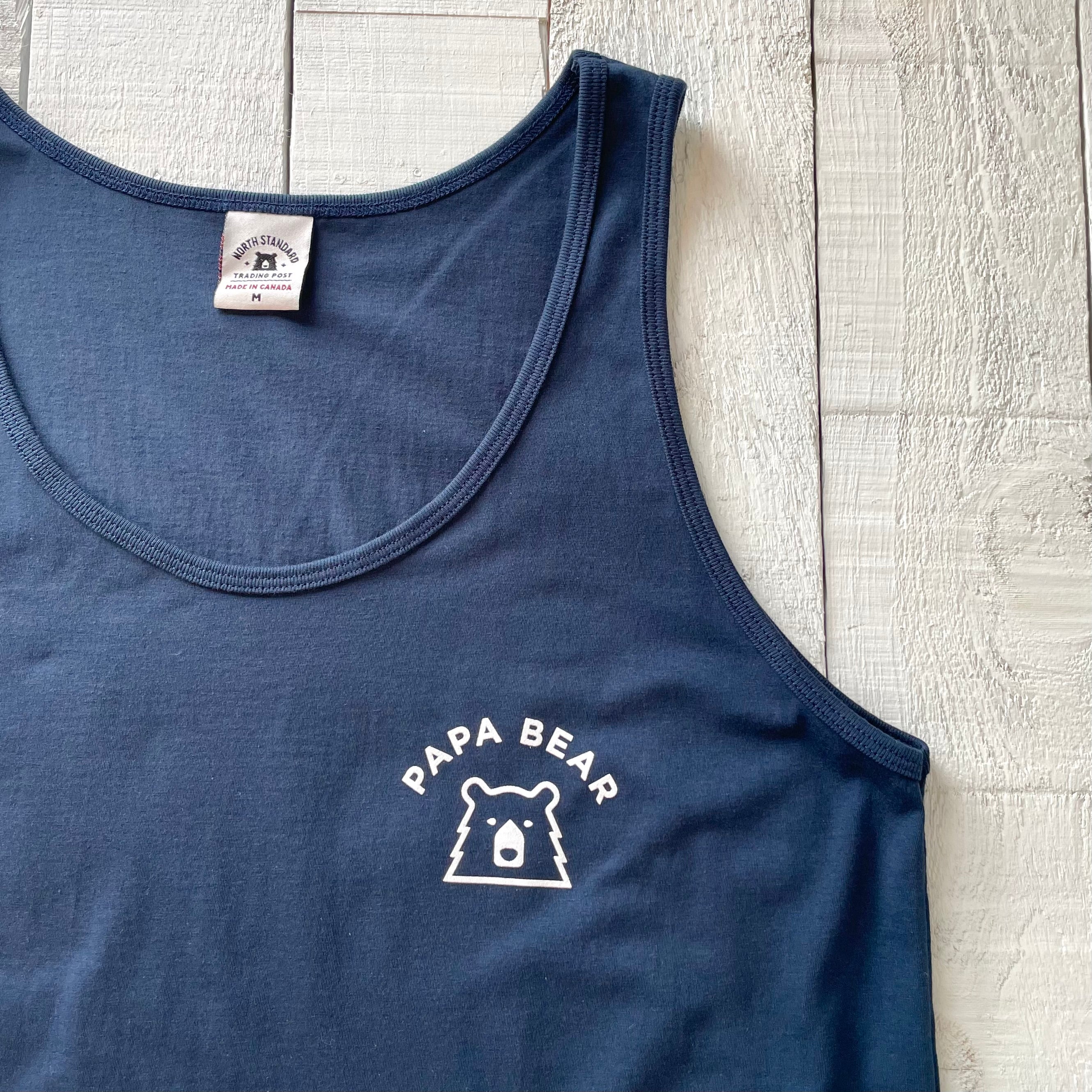 Papa Bear Tank - Navy with White – North Standard