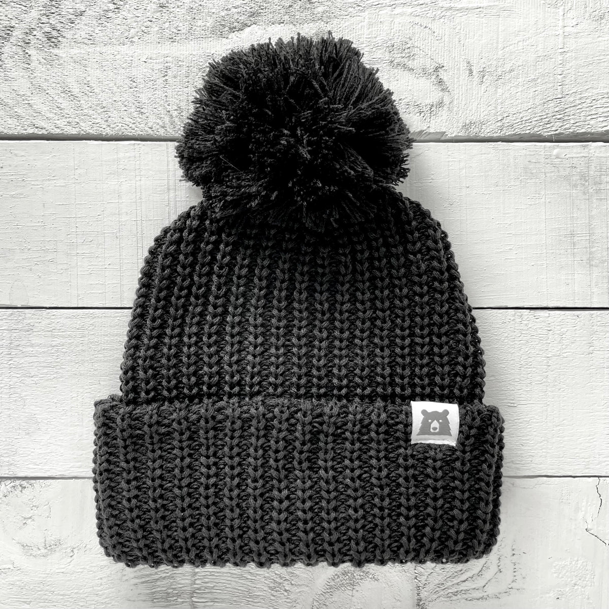 Oversized Chunky Knit Toque - Black – North Standard
