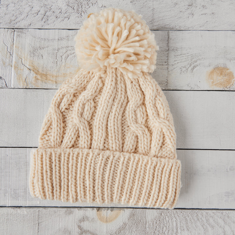Chunky Cable Knit Toque - Cream – North Standard